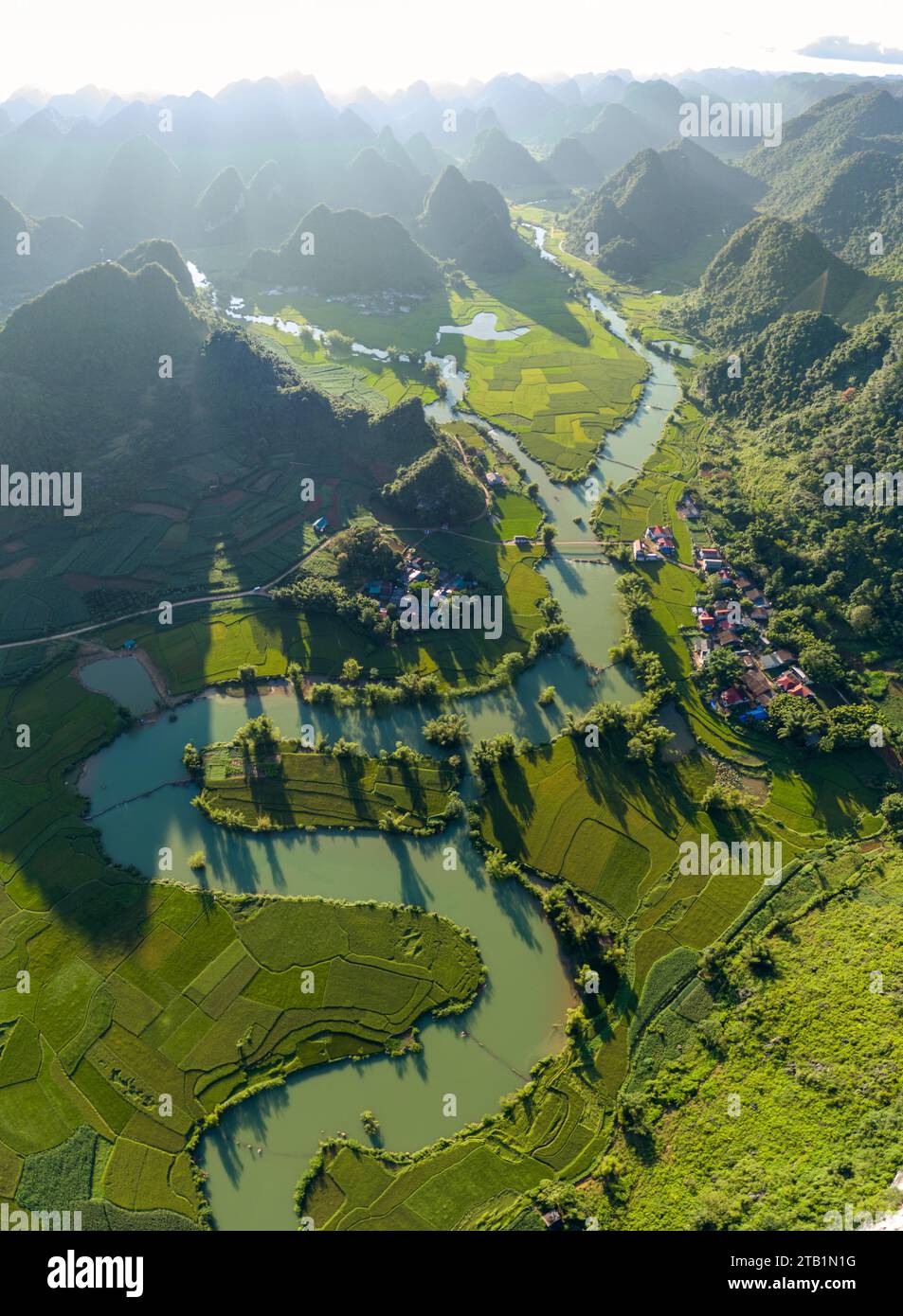 Aerial landscape in Phong Nam valley, an extreme scenery landscape at ...