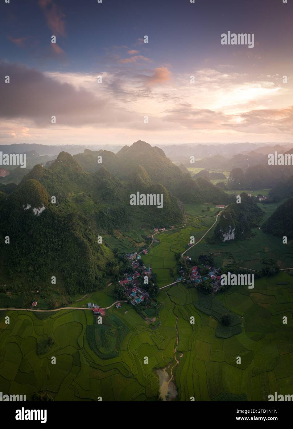 Aerial landscape in Phong Nam valley, an extreme scenery landscape at ...