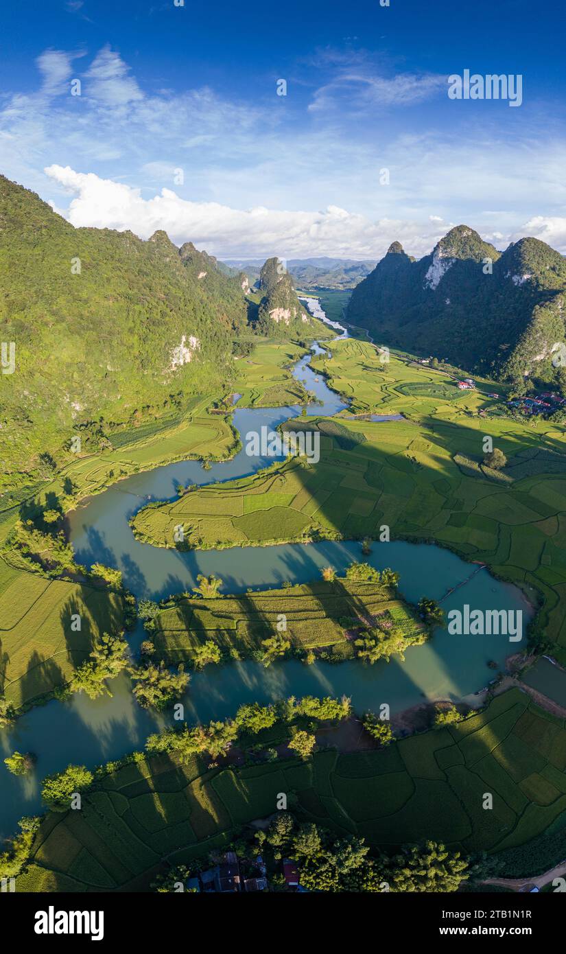 Aerial landscape in Phong Nam valley, an extreme scenery landscape at ...