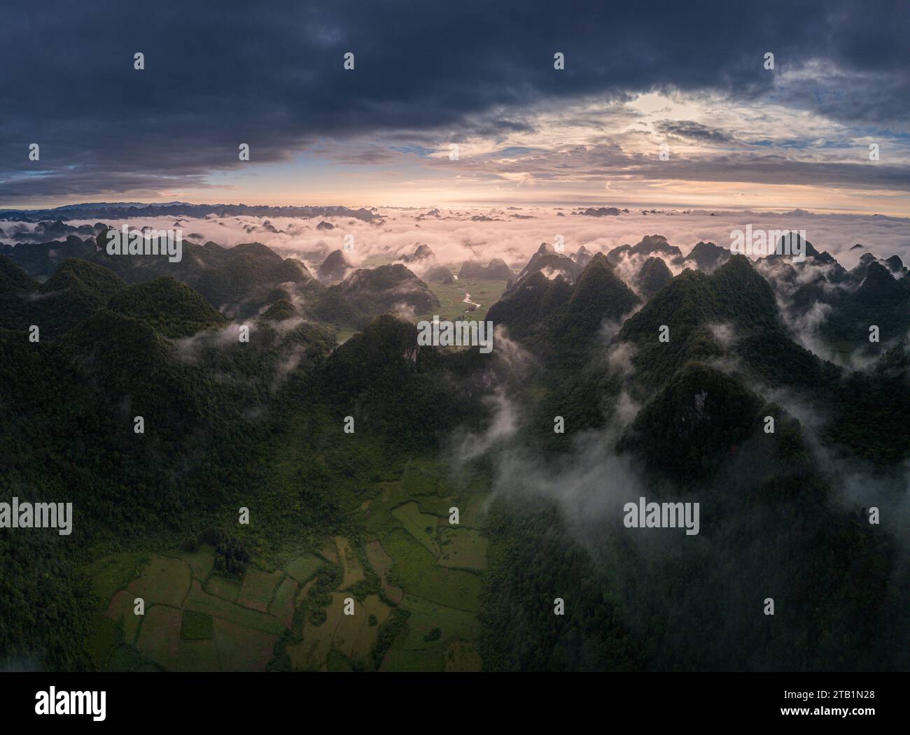 Aerial landscape in Phong Nam valley, an extreme scenery landscape at ...