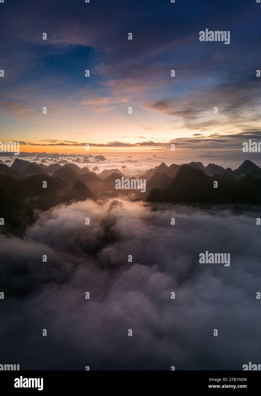 Aerial landscape in Phong Nam valley, an extreme scenery landscape at ...