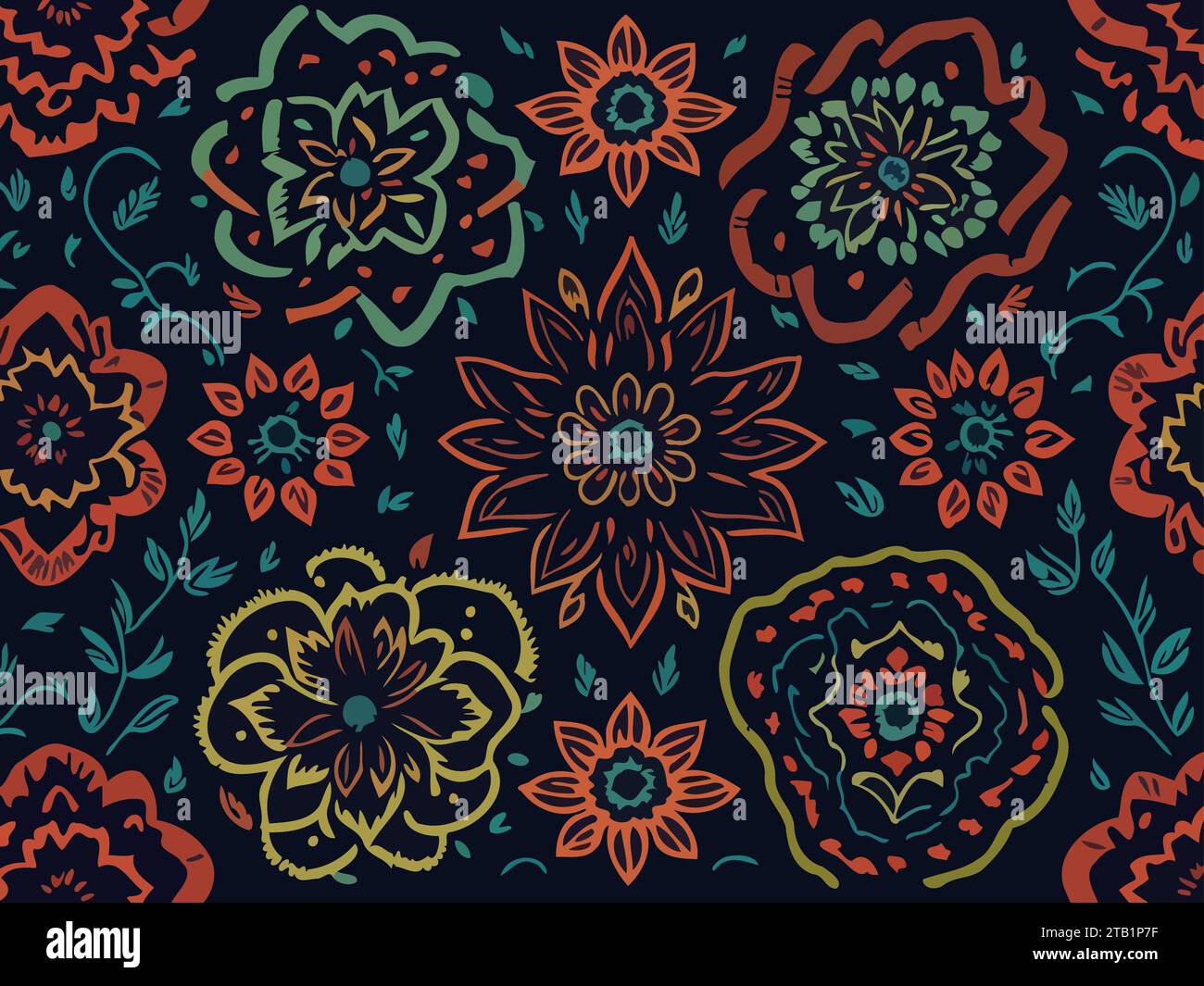 Flowers patterns vector vectors hi-res stock photography and images - Alamy