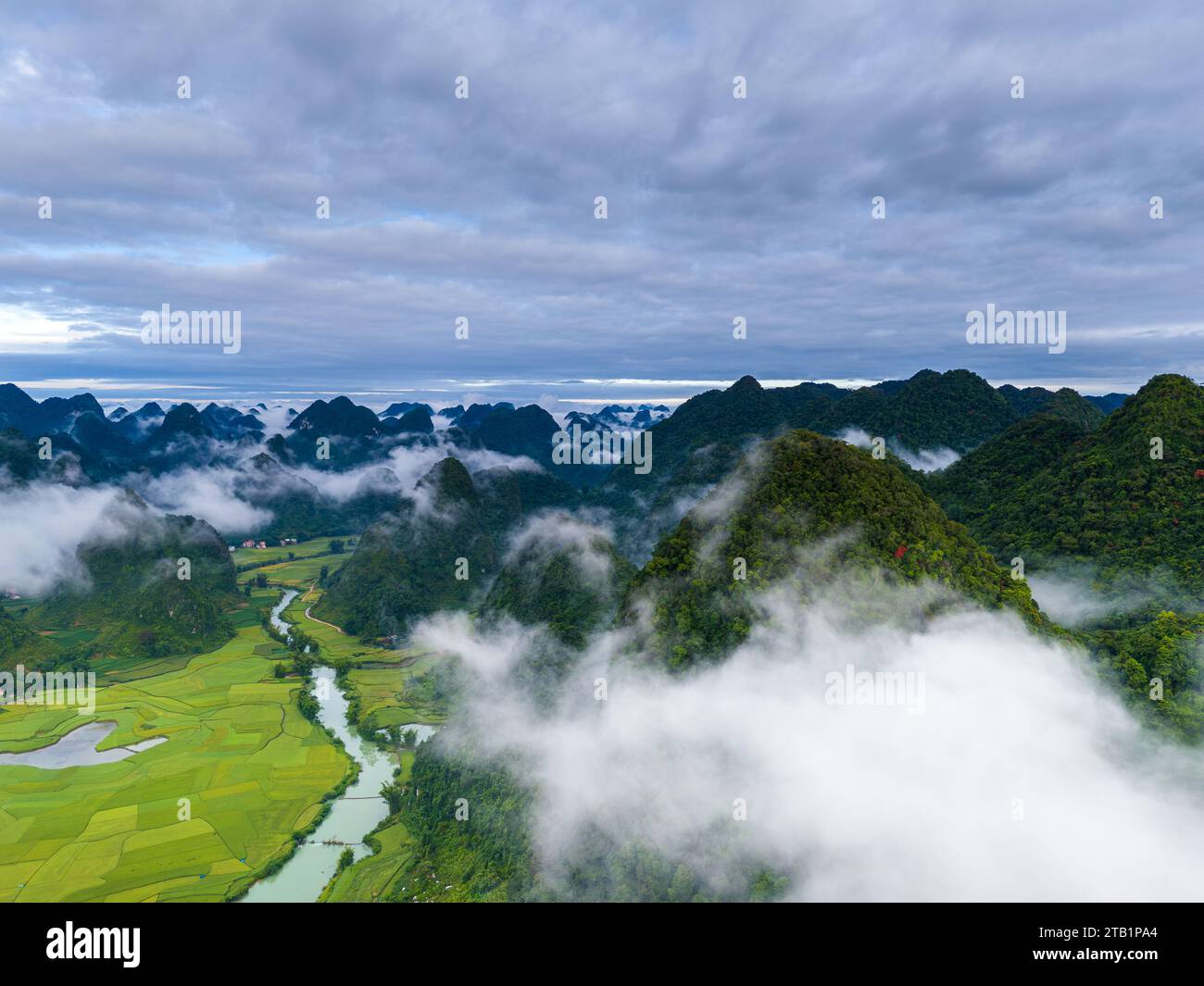 Aerial landscape in Phong Nam valley, an extreme scenery landscape at ...