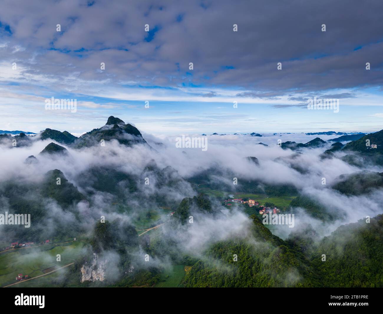 Aerial landscape in Phong Nam valley, an extreme scenery landscape at ...
