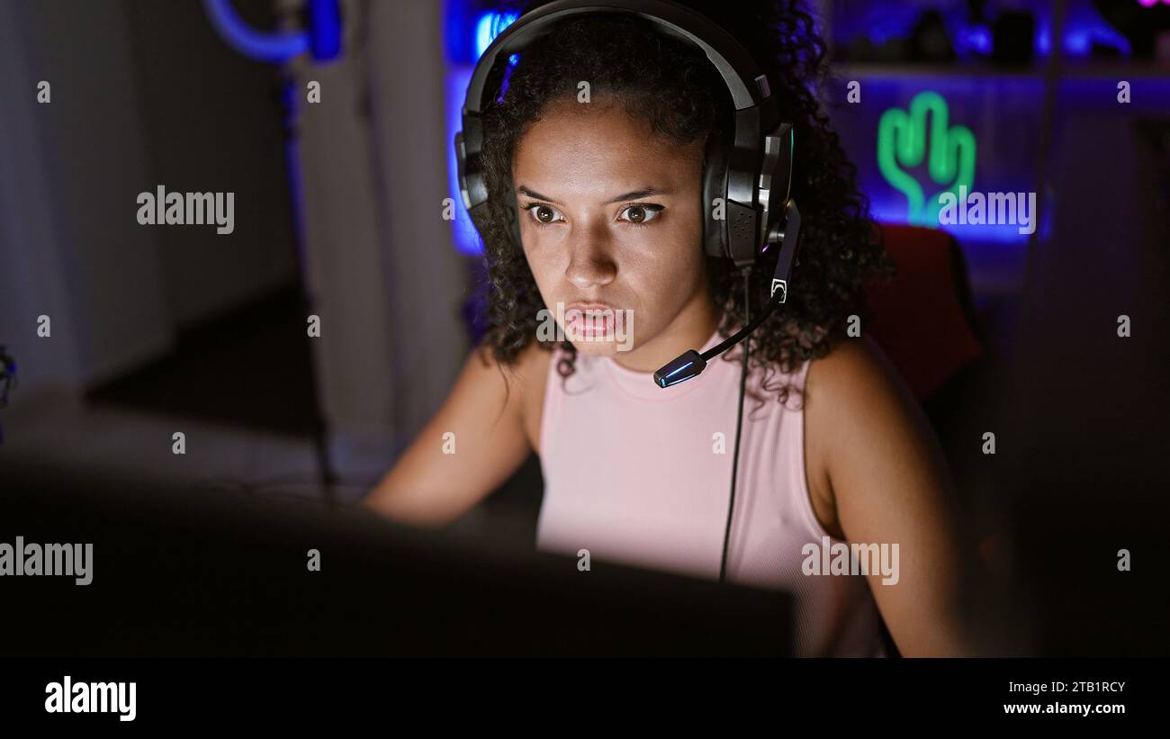 Stunning young hispanic woman streamer dominates the gaming landscape ...