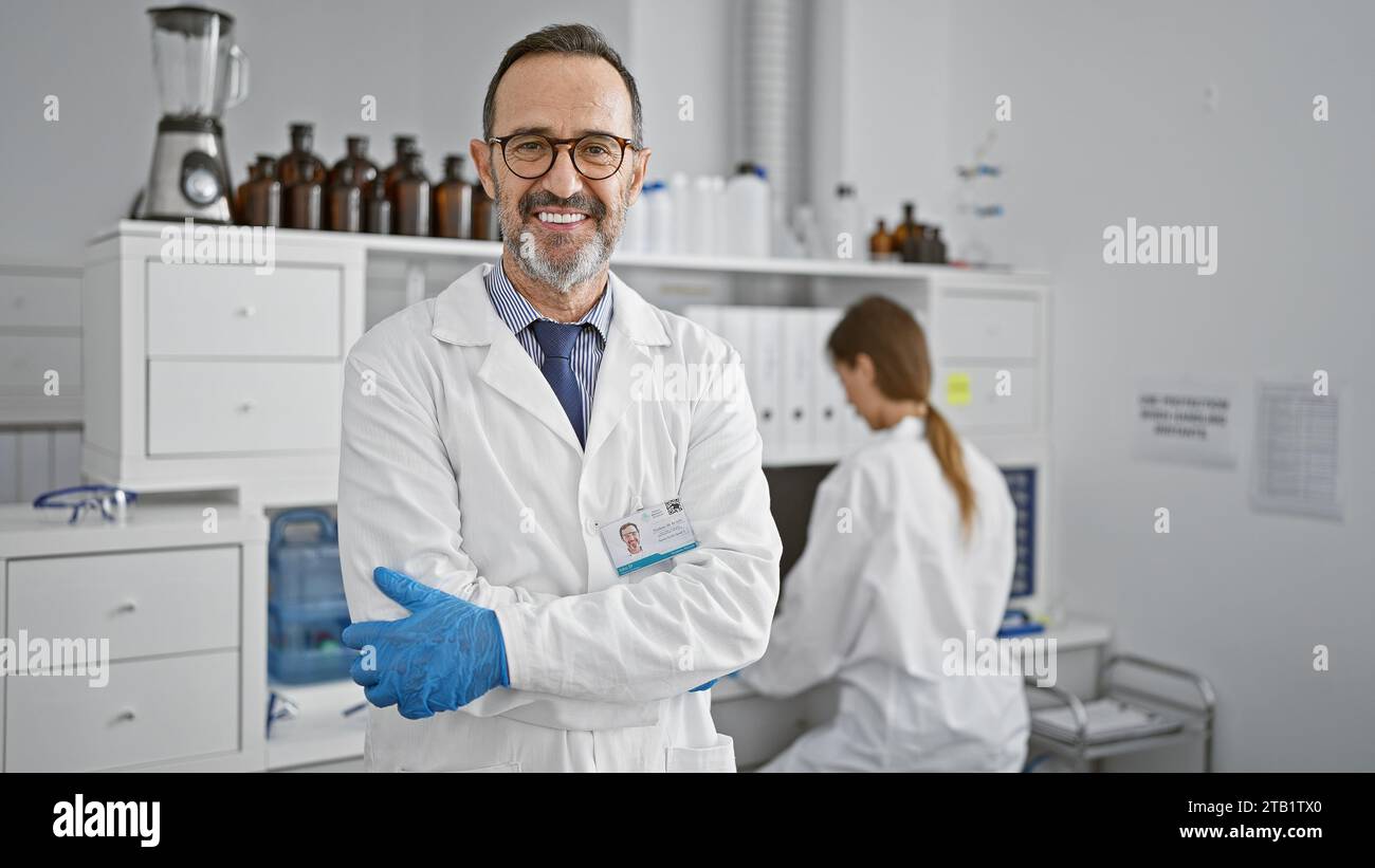 Two passionate lab mates hi-res stock photography and images - Alamy