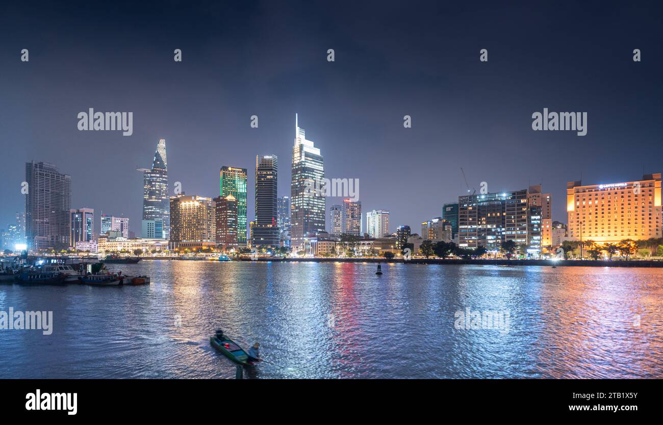Ho Chi Minh city, Vietnam - 22 Nov 2023: view of Bitexco Tower ...