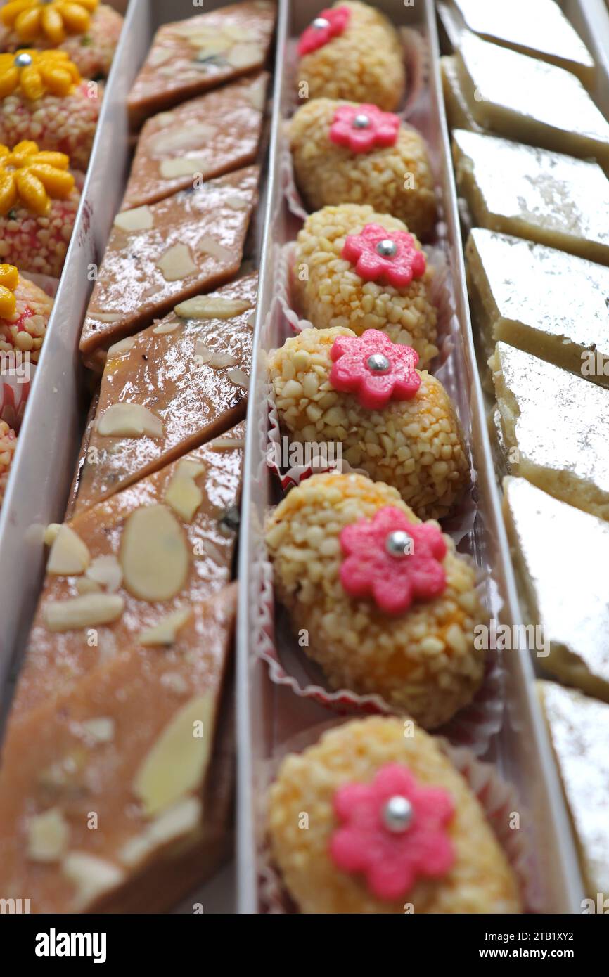 Kaju katli top view hi-res stock photography and images - Alamy