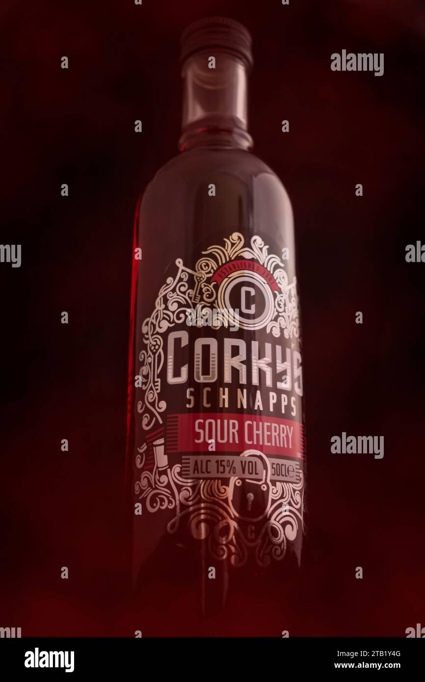 corky's sour cherry shots Stock Photo - Alamy