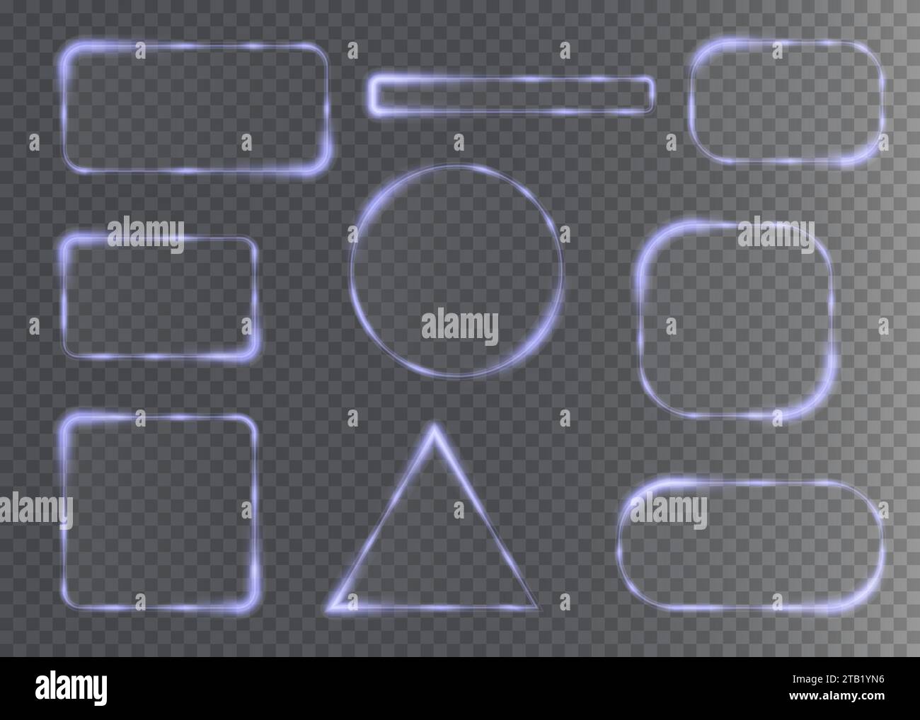 Collection of futuristic hud light frame. Technological background ...