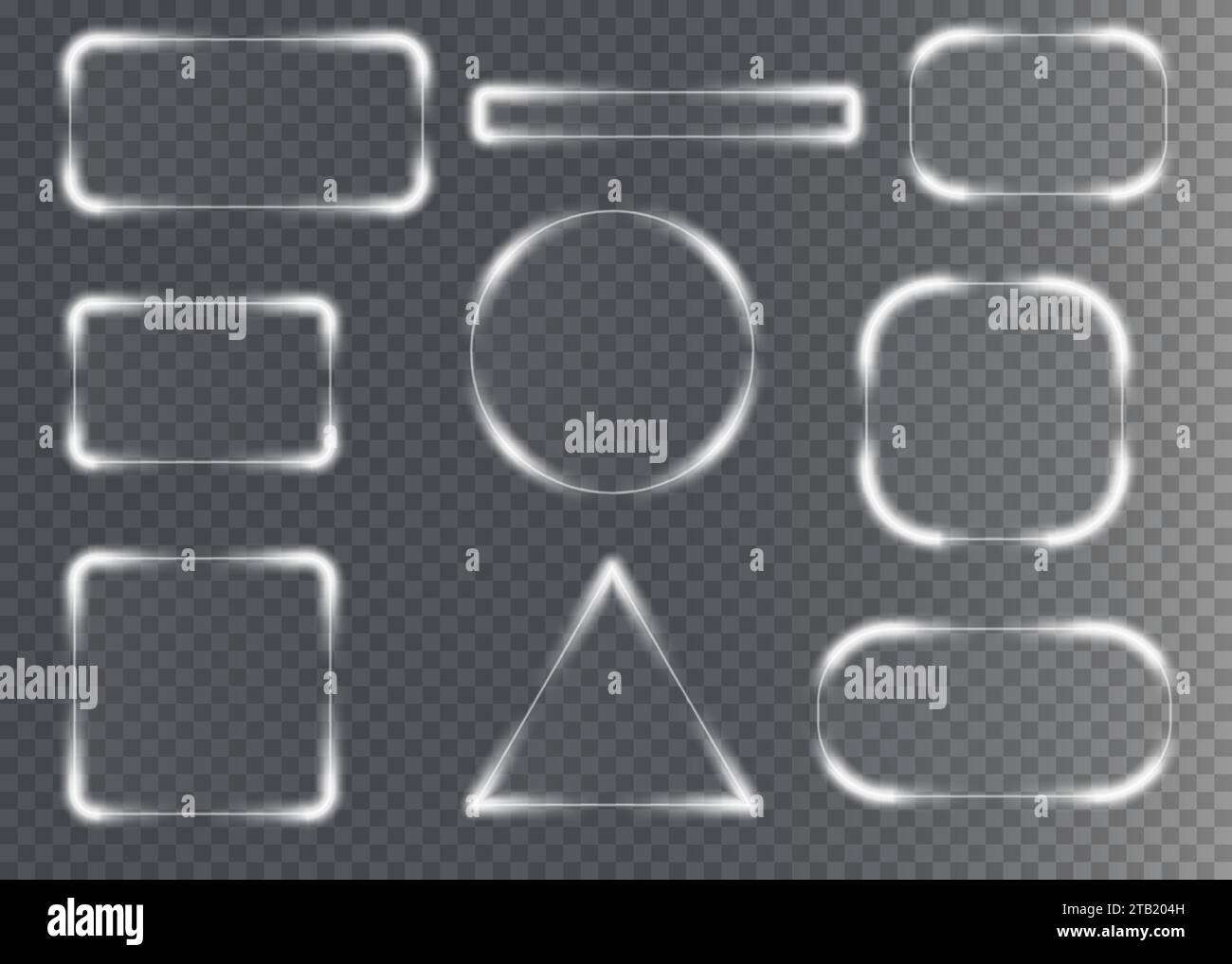 Collection of futuristic hud light frame. Technological background ...