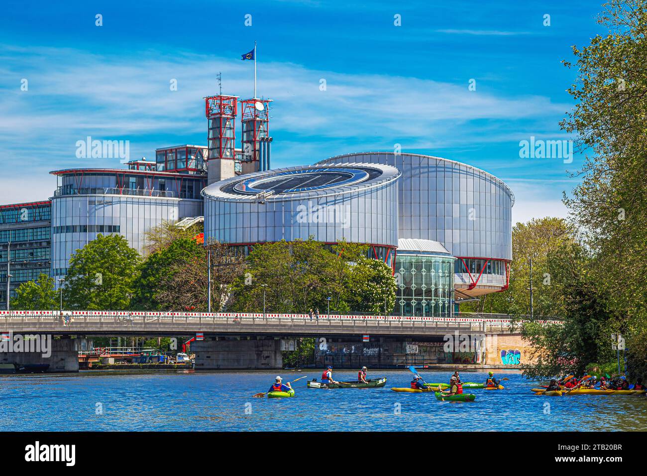 Strasbourg, Alsace, France - May 4, 2023: View from the water canal of ...