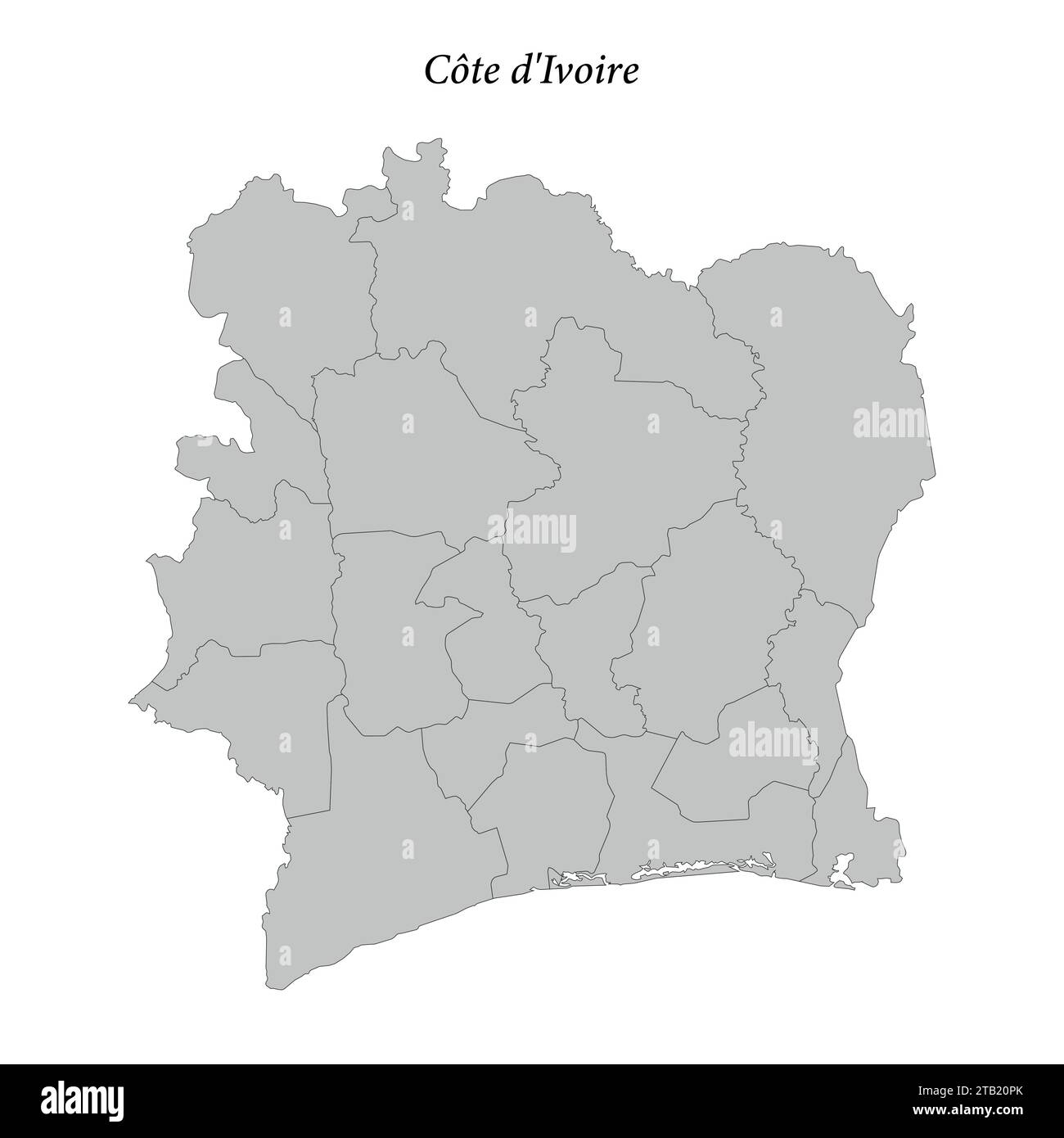 Cote divoire map Black and White Stock Photos & Images - Alamy