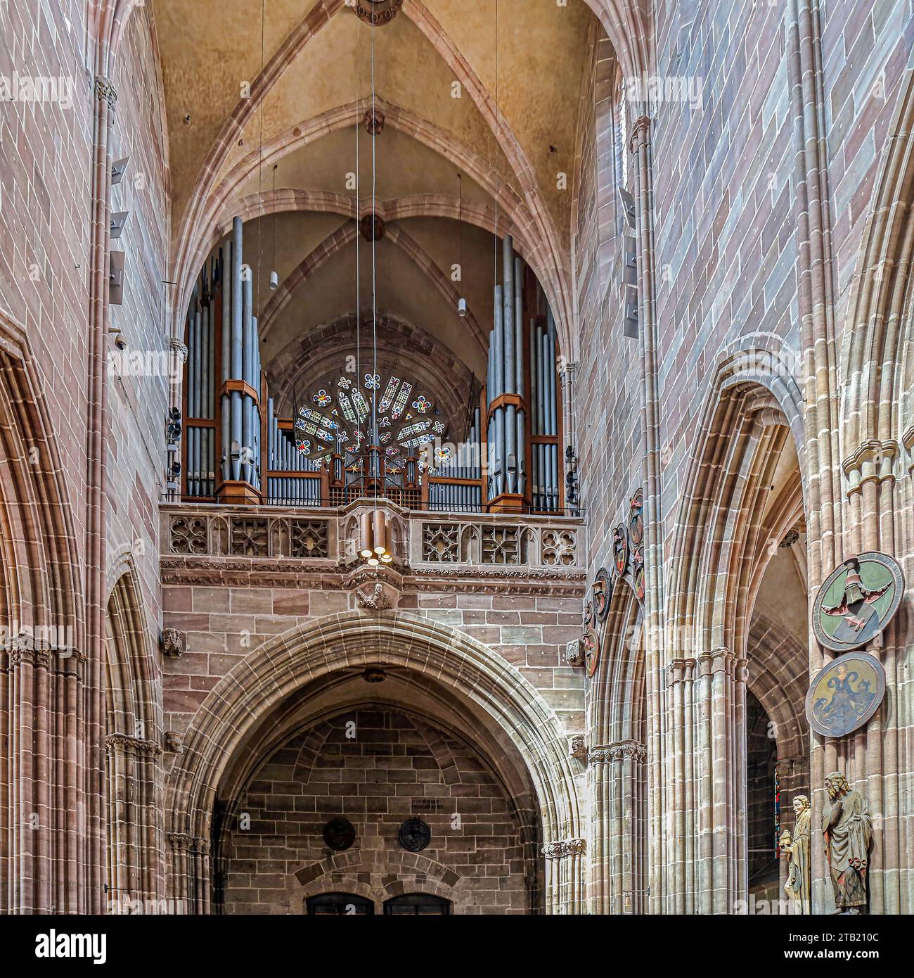 Nuremberg, Bavaria, Germany - April 30, 2023: Interior of St. Lorenz ...