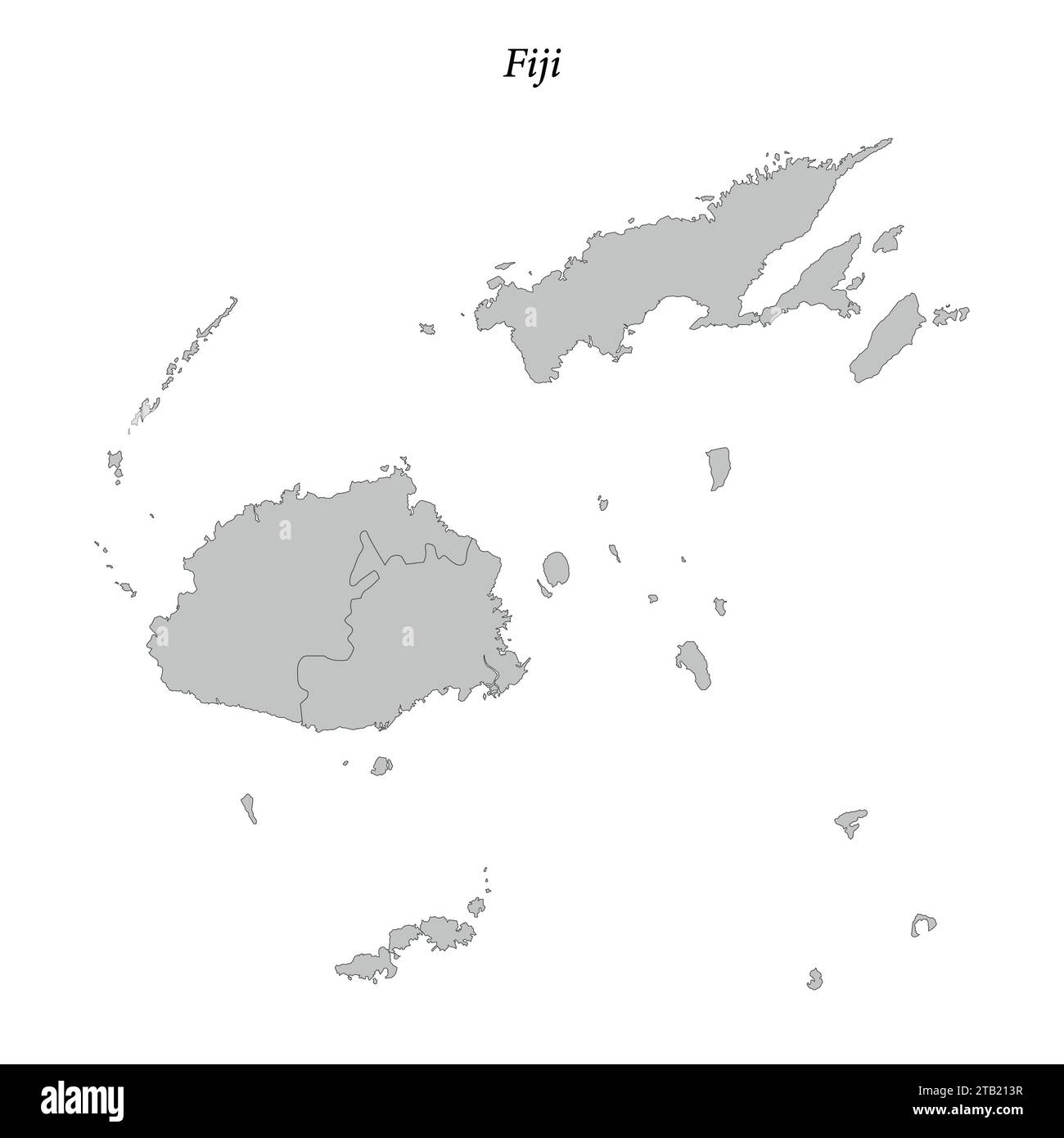 Fiji map Cut Out Stock Images & Pictures - Alamy