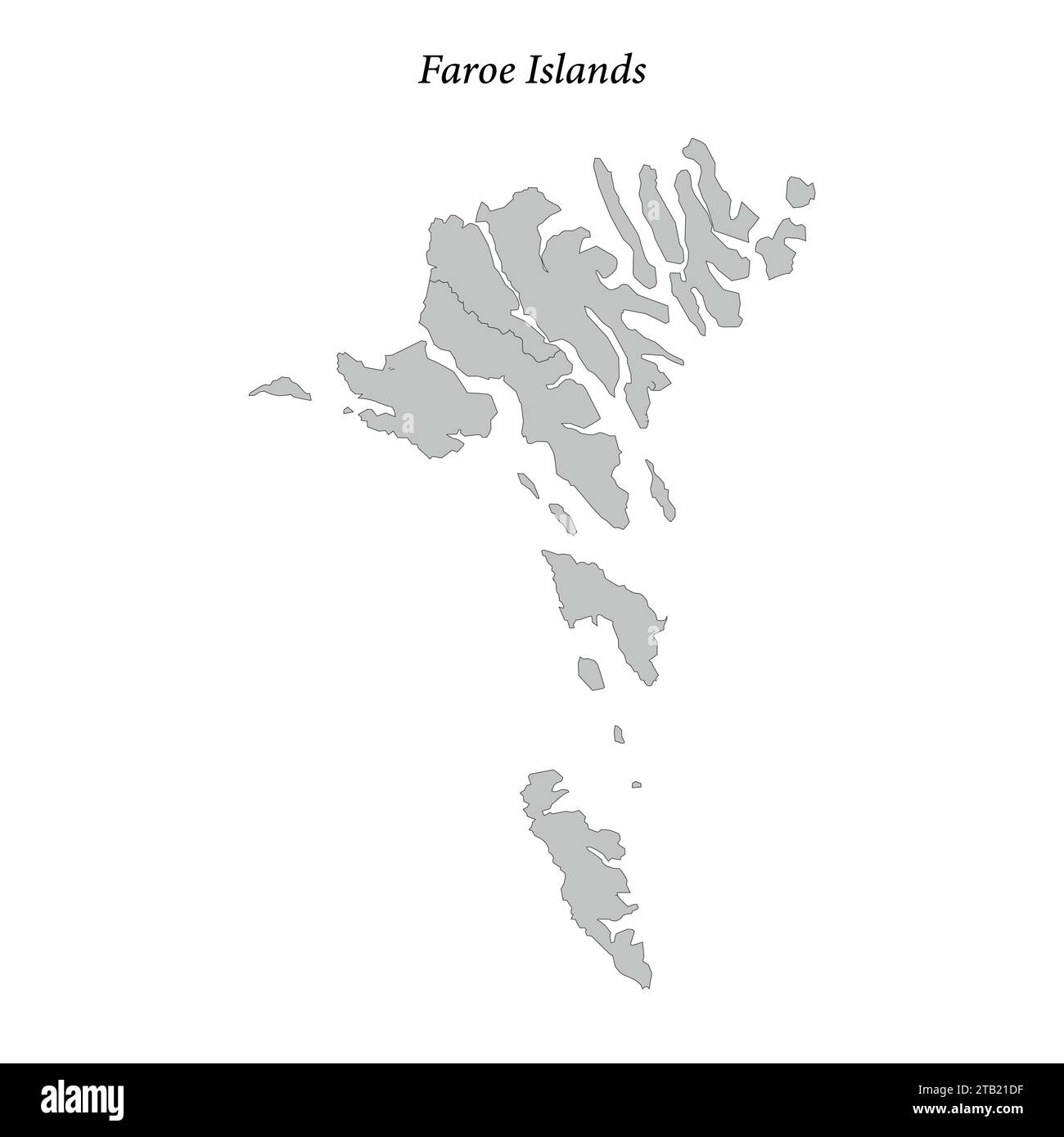 Faro Islands Map Premium Vector | Faroe Islands Modern Map Percentage