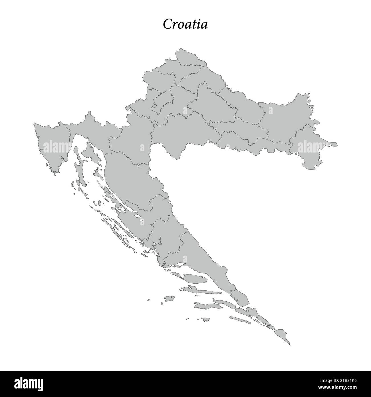 Map of croatia Black and White Stock Photos & Images - Alamy