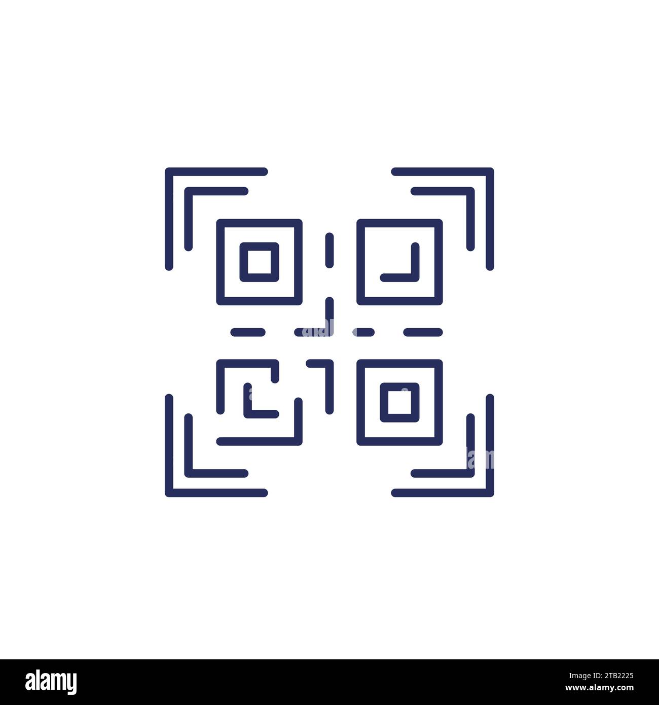 QR code scan line icon Stock Vector Image & Art - Alamy