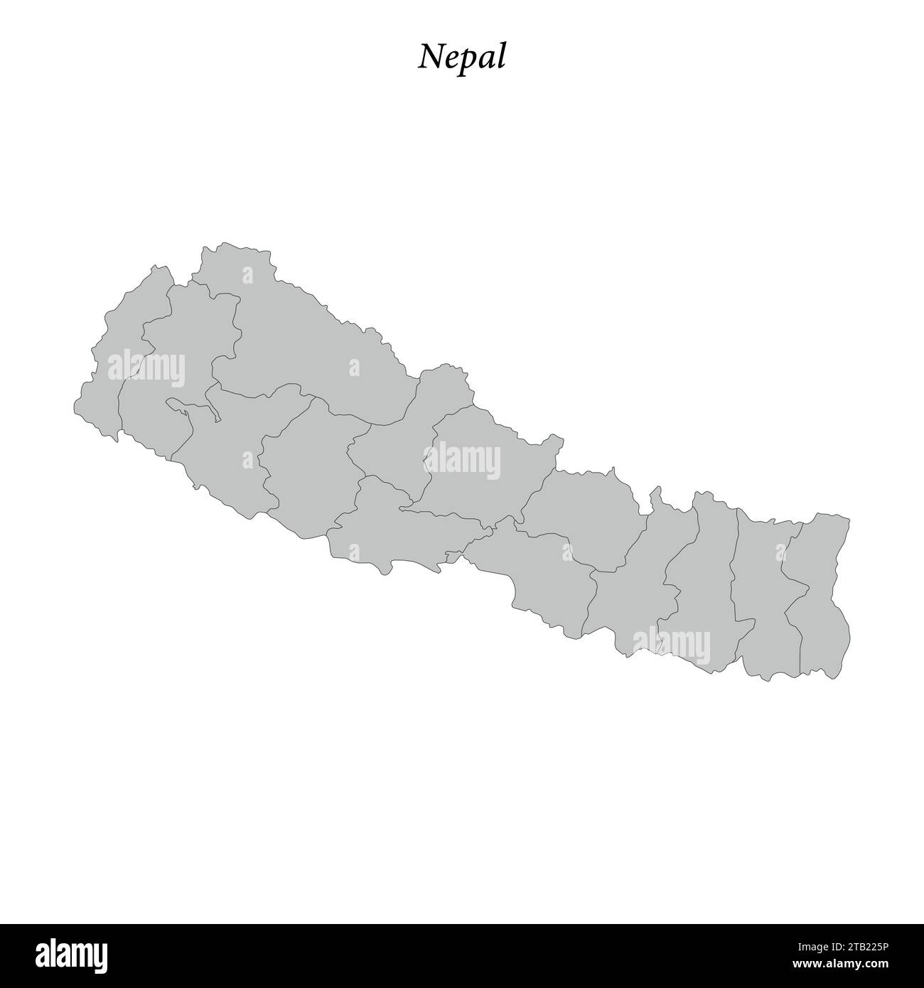 Nepal silhouette map Black and White Stock Photos & Images - Alamy