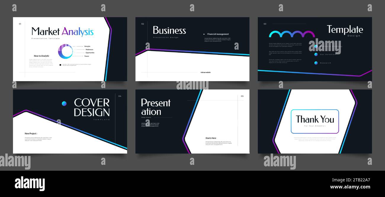 Modern and Creative Presentation Templates Set. Horizontal Poster with ...