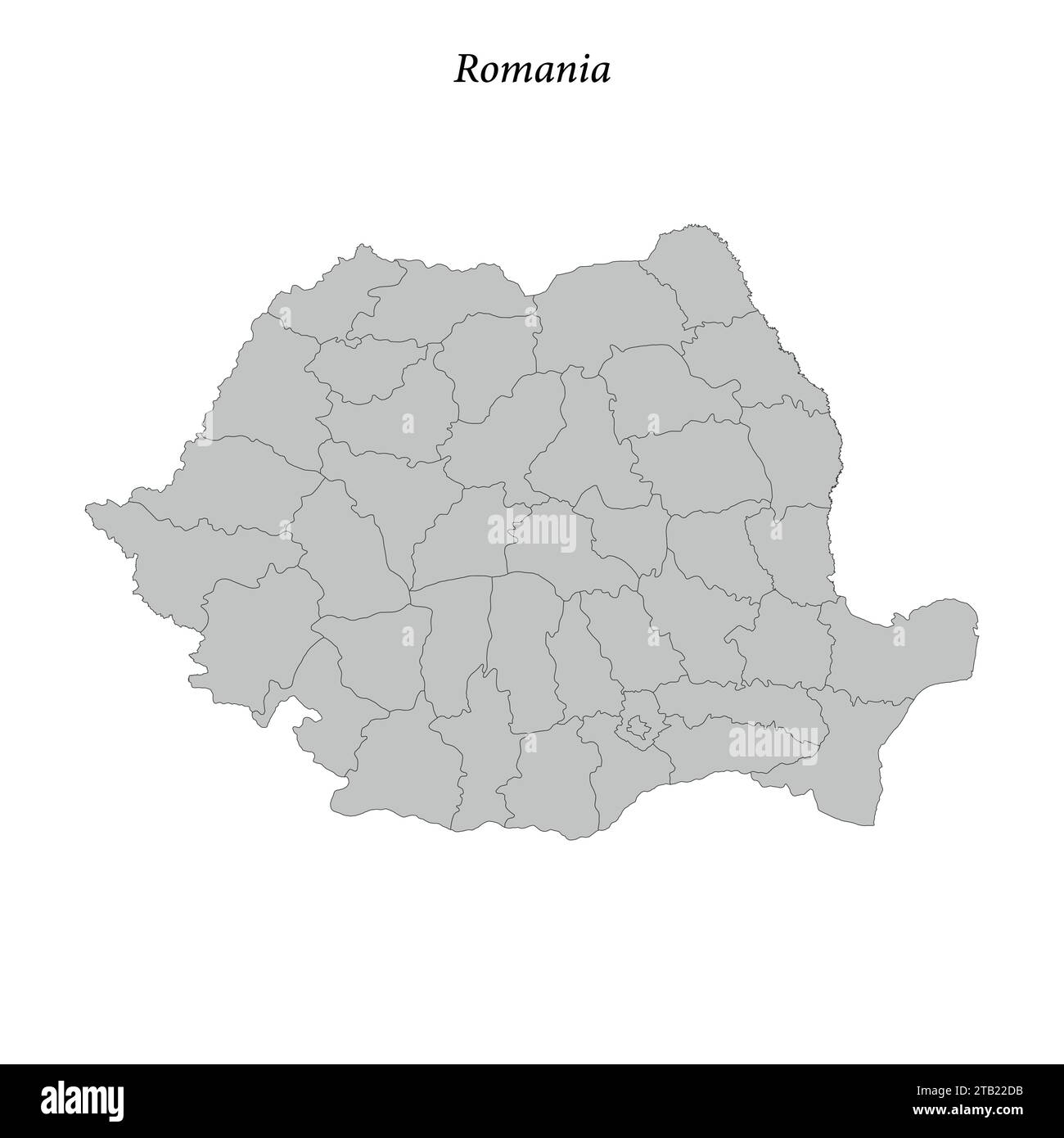 Map of romania Black and White Stock Photos & Images - Alamy
