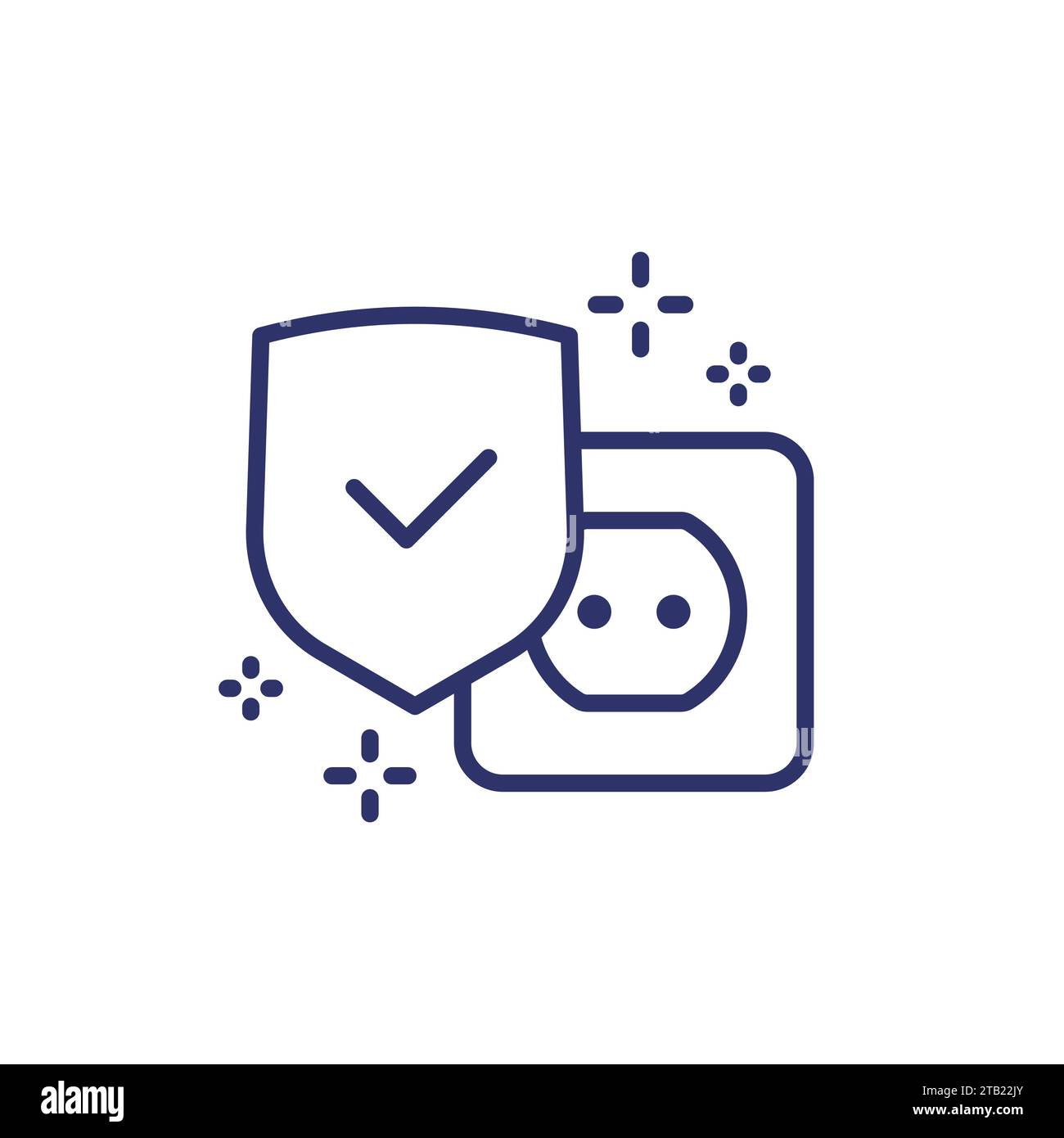 surge protection line icon on white Stock Vector Image & Art - Alamy