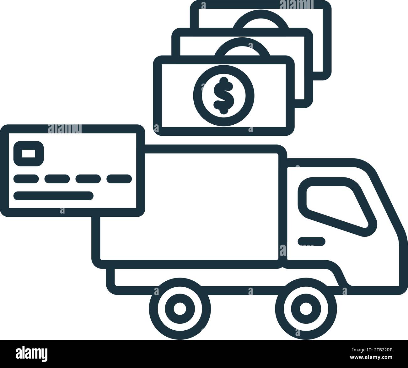 Payment method outline icon. Monochrome simple sign from logistics ...