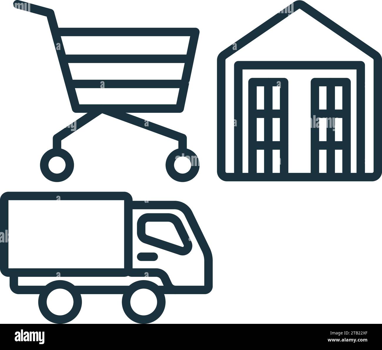 4pl outline icon. Monochrome simple sign from logistics collection. 4pl ...