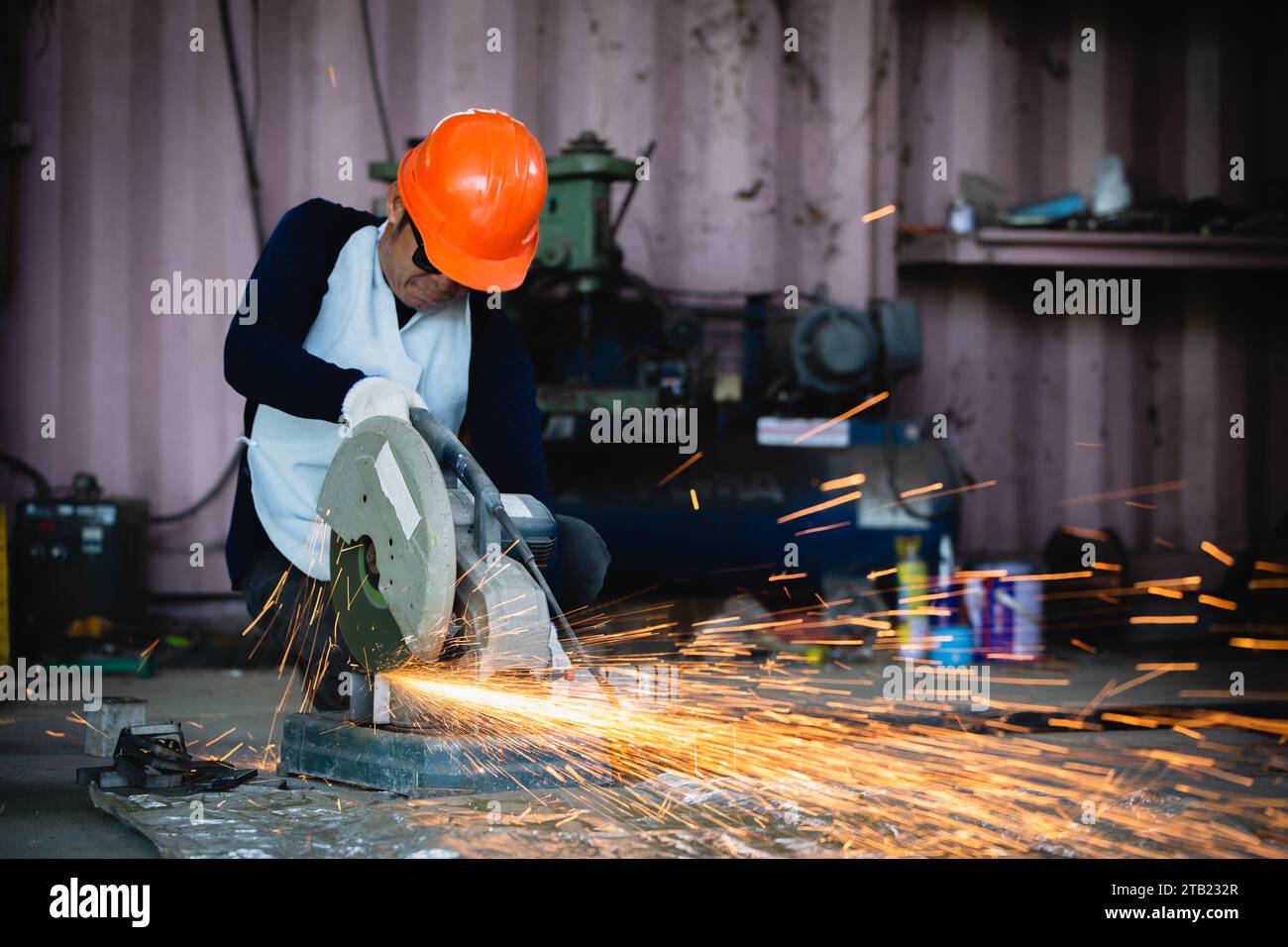 Heavy Industry Engineering Factory Interior with Industrial Worker ...