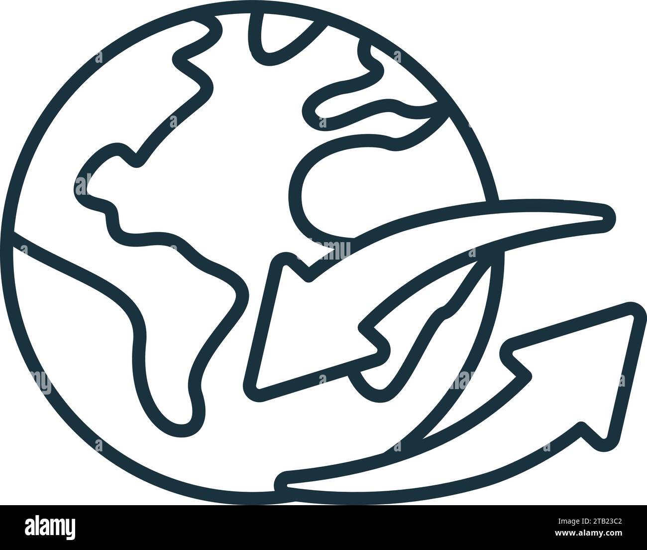 Import export outline icon. Monochrome simple sign from logistics ...