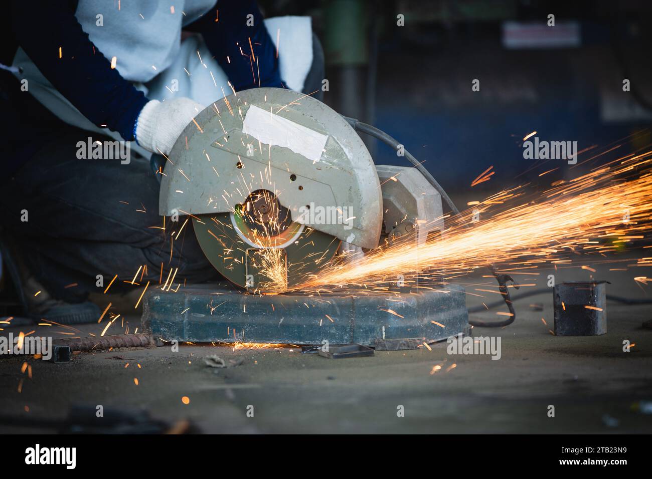 Heavy Industry Engineering Factory Interior with Industrial Worker ...