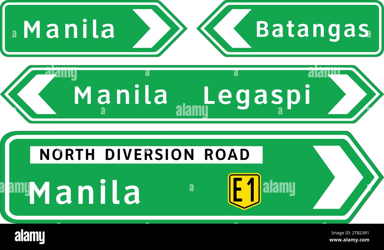 Intersection direction signs, Road signs in the Philippines, Regulatory ...