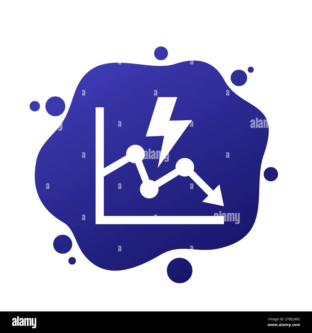 power consumption decrease, reduction icon, vector Stock Vector Image ...