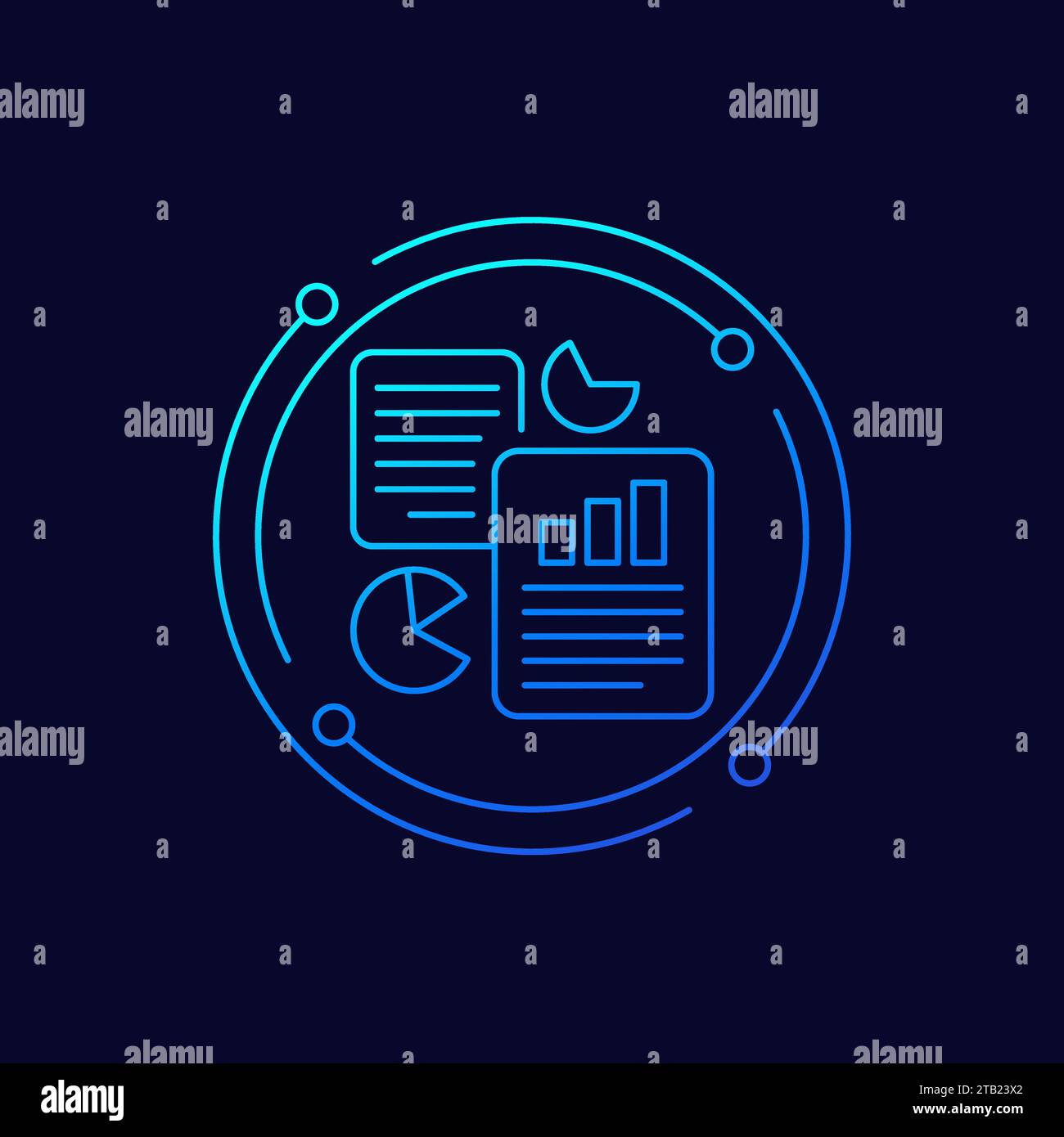 Linear chart icon data hi-res stock photography and images - Alamy