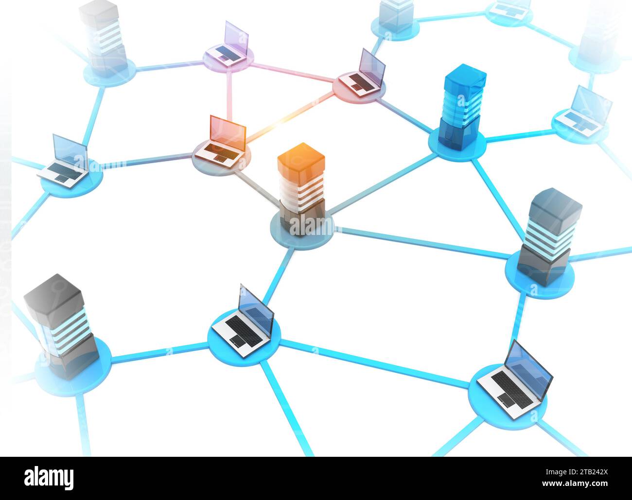computer networking, Internet technology. 3d illustration Stock Photo ...