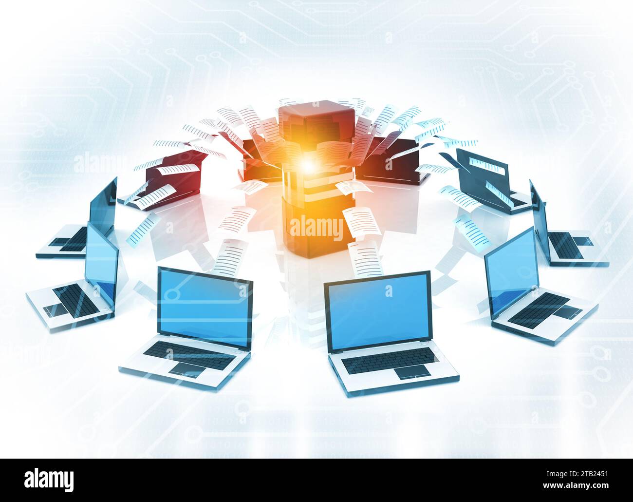 Transfer files. Sharing files. computer laptop to server. Backup files ...