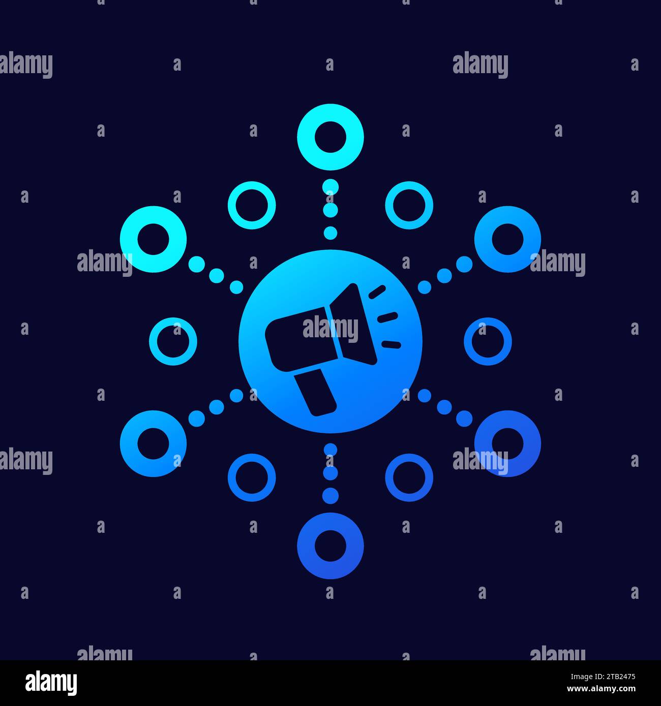Multichannel marketing icon on dark Stock Vector Image & Art - Alamy