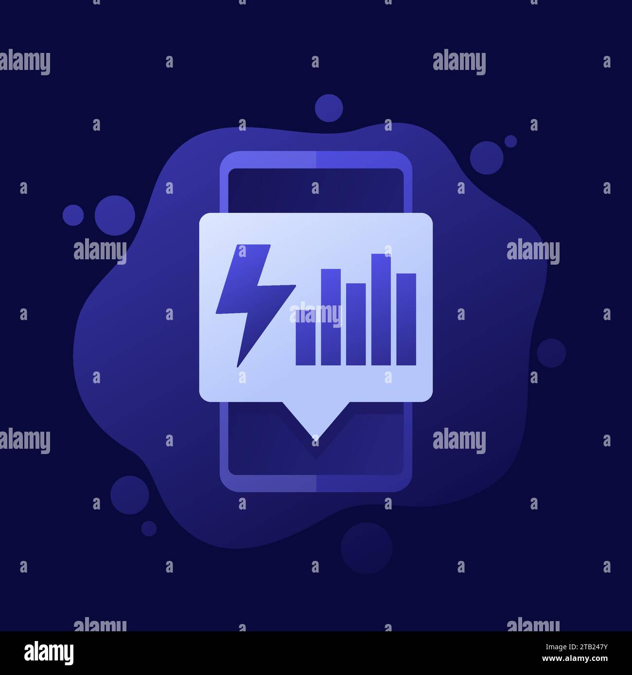 electric consumption icon with a phone, vector Stock Vector Image & Art ...
