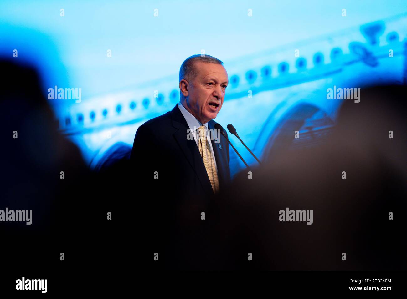 Turkey President Recep Tayyip Erdogan gives an opening speech during ...
