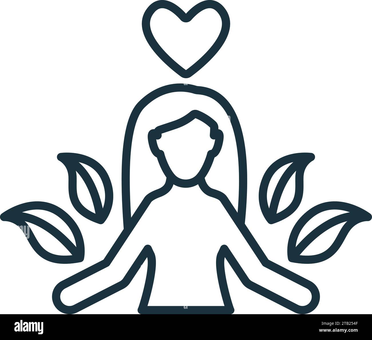 Stress relief outline icon. Monochrome simple sign from mental health ...