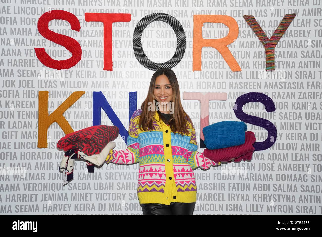Save the Children ambassador Myleene Klass during a visit to Story ...