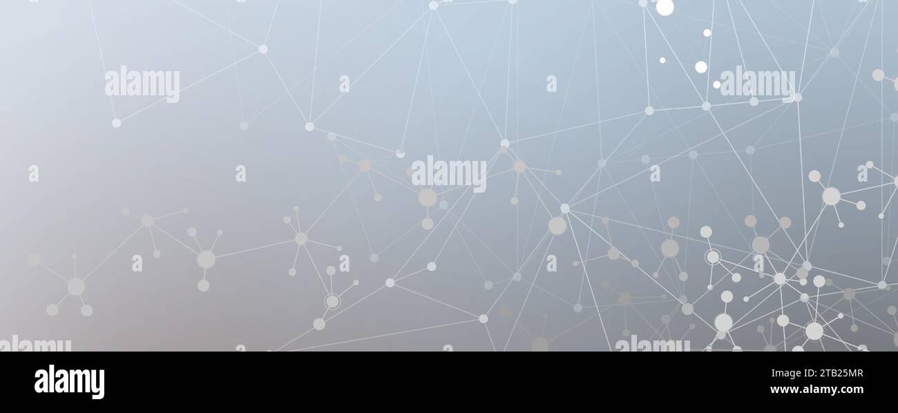 Neural network concept. Connected cells with links. High technology process. Abstract futuristic ...