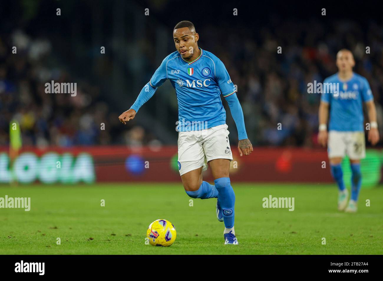 SSC Napoli’s Brazilian defender Natan Bernardo de Souza controls the ...
