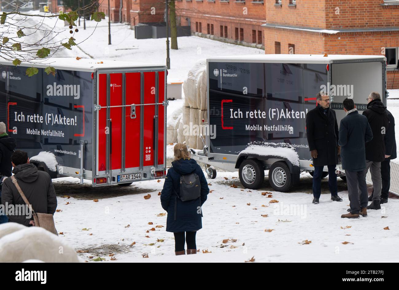 Berlin, Germany. 04th Dec, 2023. New emergency response trailers with ...