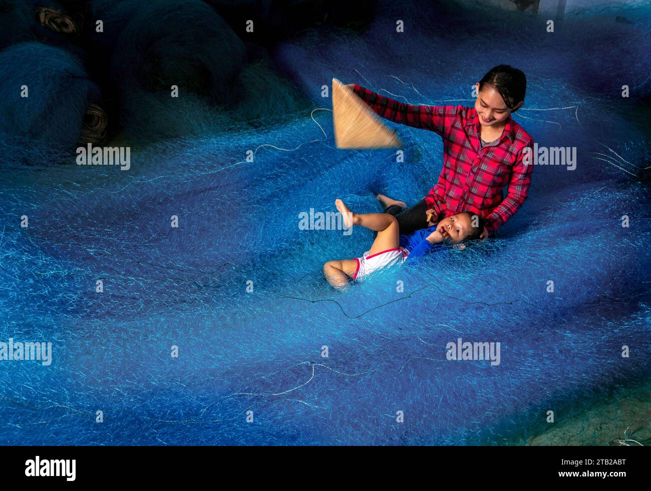 Mother and child during lunch break time Stock Photo - Alamy