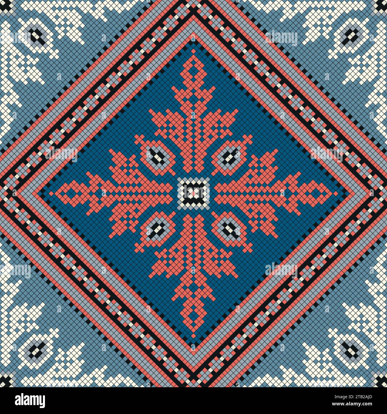 Traditional Georgian folk art embroidery vector pattern Stock Vector ...