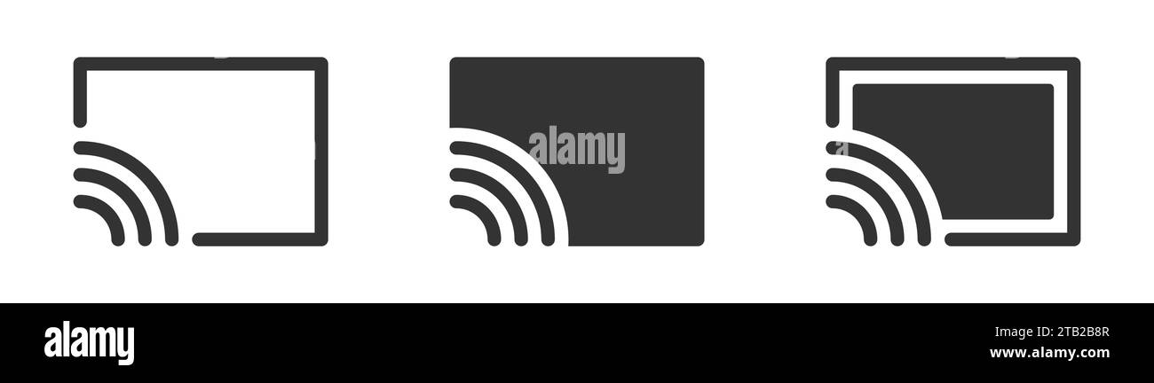 Screencast Icon set. Vector illustration Stock Vector Image & Art - Alamy