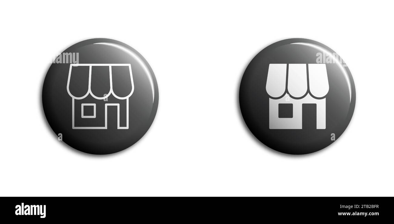 Store icon. Shop building icon. Simple design. Vector illustration ...