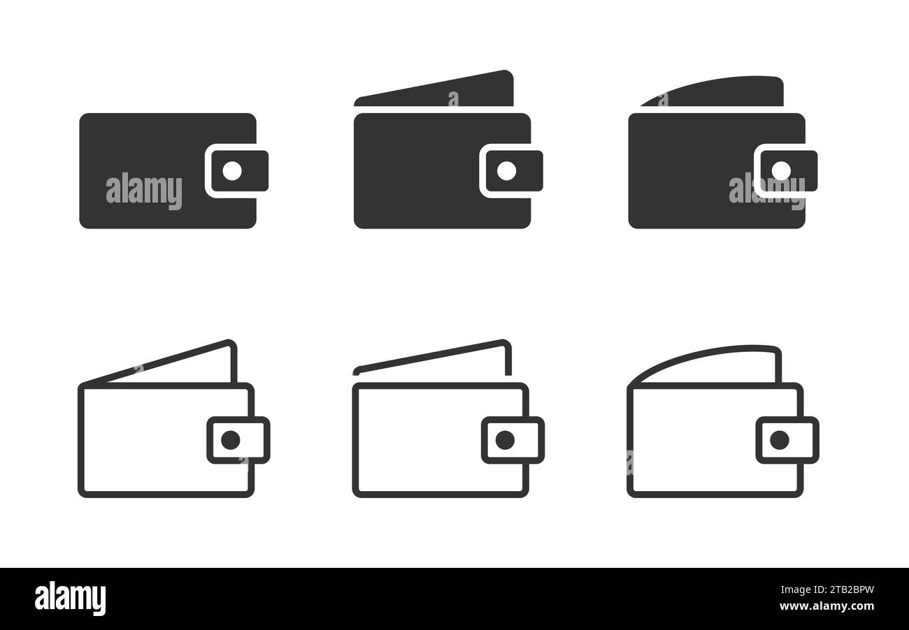 Wallet Icons set. Flat vector illustration Stock Vector Image & Art - Alamy