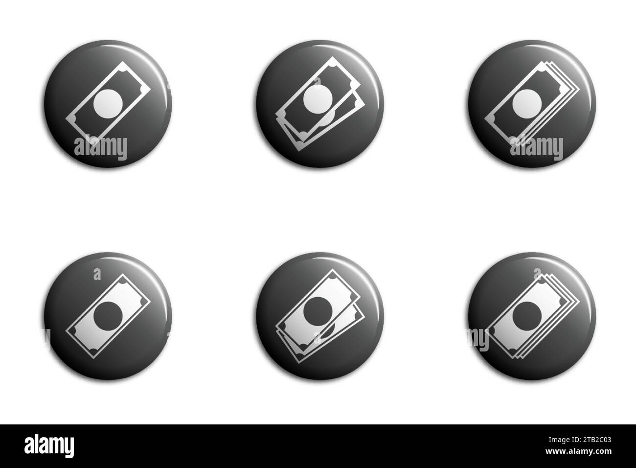 Cash icons set. Money symbol. Vector illustration Stock Vector Image ...